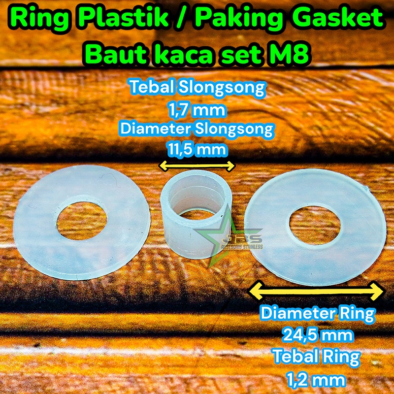 Jual PAKING GASKET PLASTIK RING BAUT KACA SET M8 | Shopee Indonesia