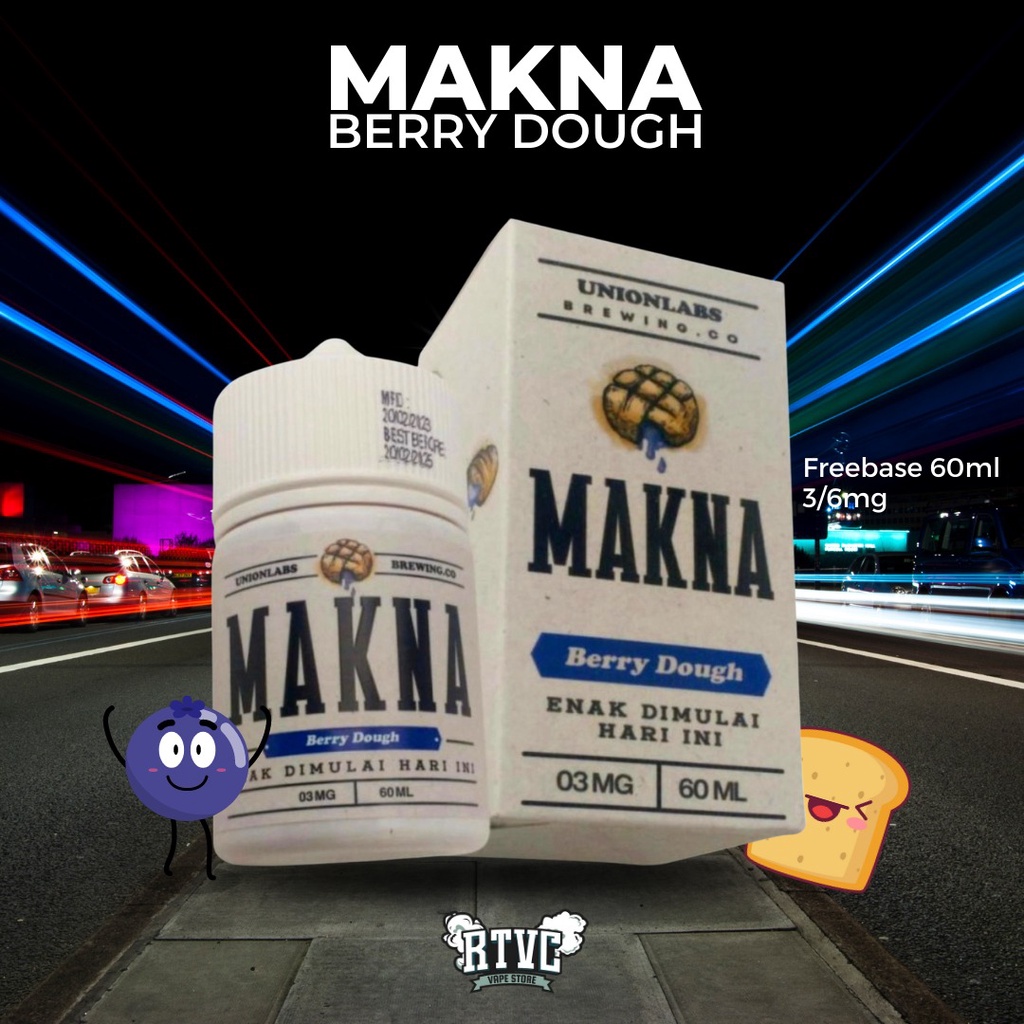 Jual MAKNA Berry Dough 60ml by UnionLabs Liquid Freebase | Shopee Indonesia