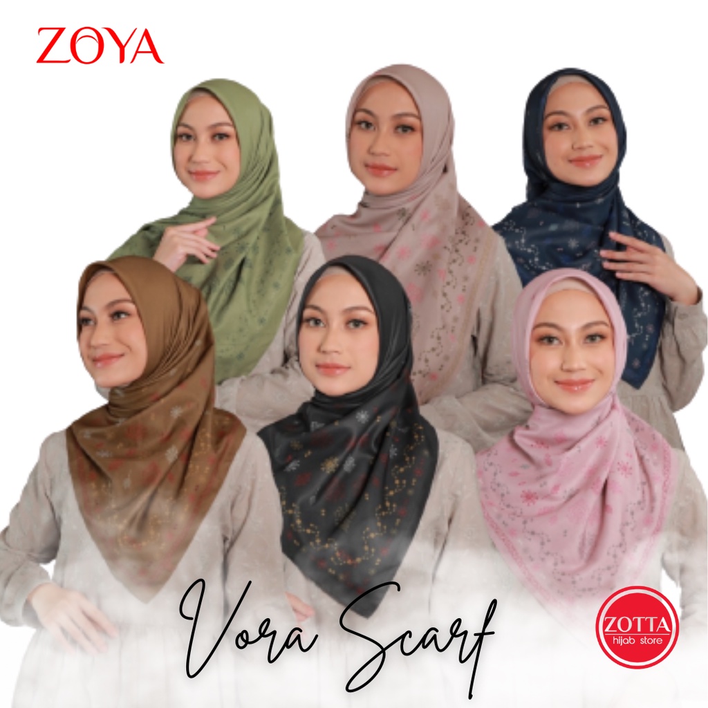 Jual Hijab Segi Empat ZOYA Motif Vora Scarf Terbaru | Shopee Indonesia
