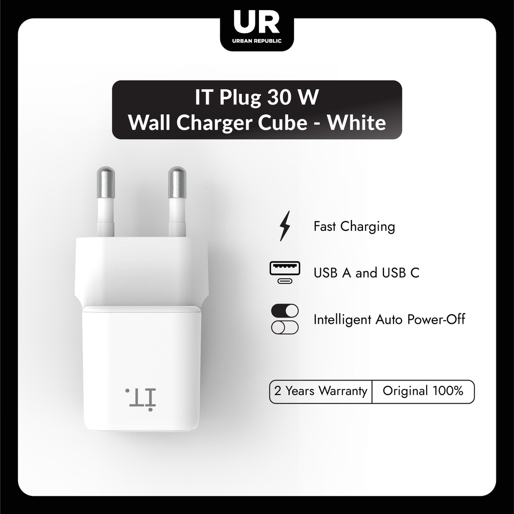 Jual IT Plug 30 W Wall Charger Cube - White | Shopee Indonesia