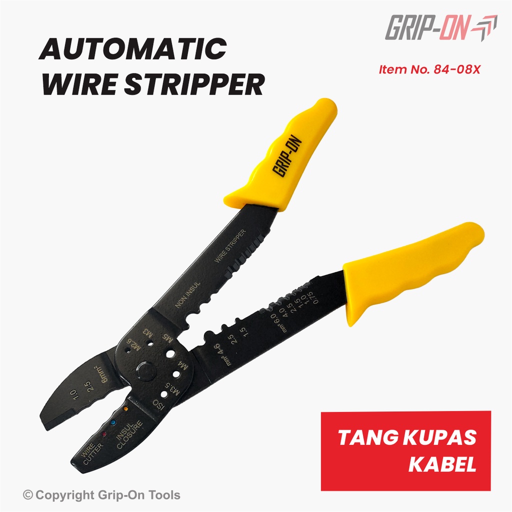 Jual Grip-On Automatic Wire Stripper Tang Kupas Potong Jepit Skun Kabel ...