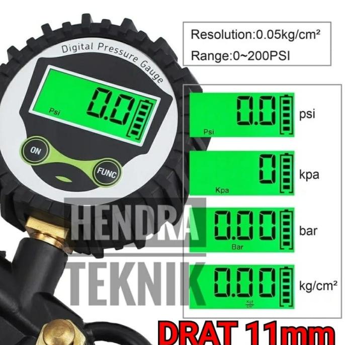 Jual METERAN ANGIN DIGITAL MANOMETER TIRE INFLATOR SPAREPART PRESSURE ...