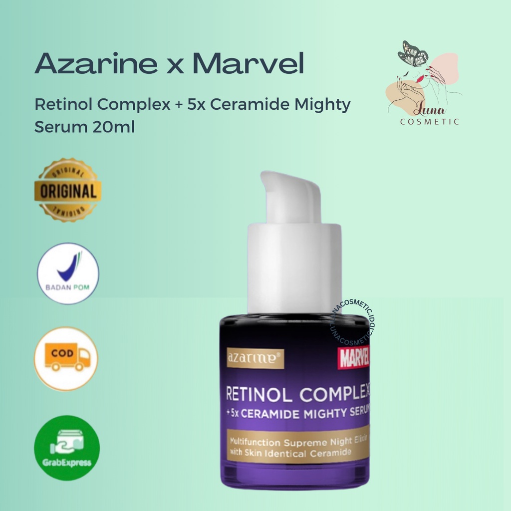 Jual [Azarine x Marvel] Retinol Complex + 5x Ceramide Mighty Serum 20ml ...