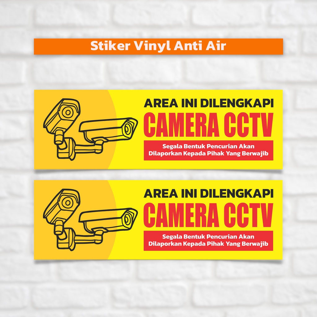 Jual Sticker Sign │ Stiker Area Ini Dilengkapi Camera CCTV | Shopee Indonesia