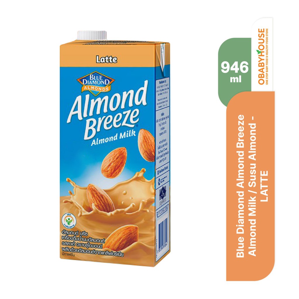 Jual Blue Diamond Almond Breeze Almond Milk / Susu Almond 946ml - LATTE | Shopee Indonesia