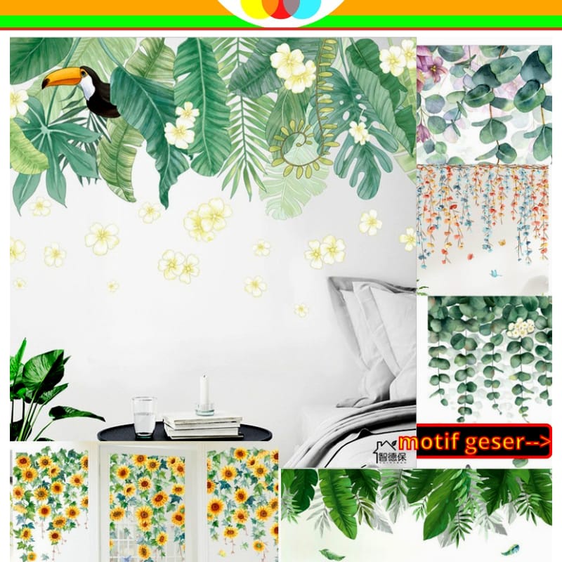 Jual WALLSTICKER WALLSTIKER WALL STIKER SETIKER STICKER DINDING TEMBOK WALLPAPER MOTIF DAUN ...