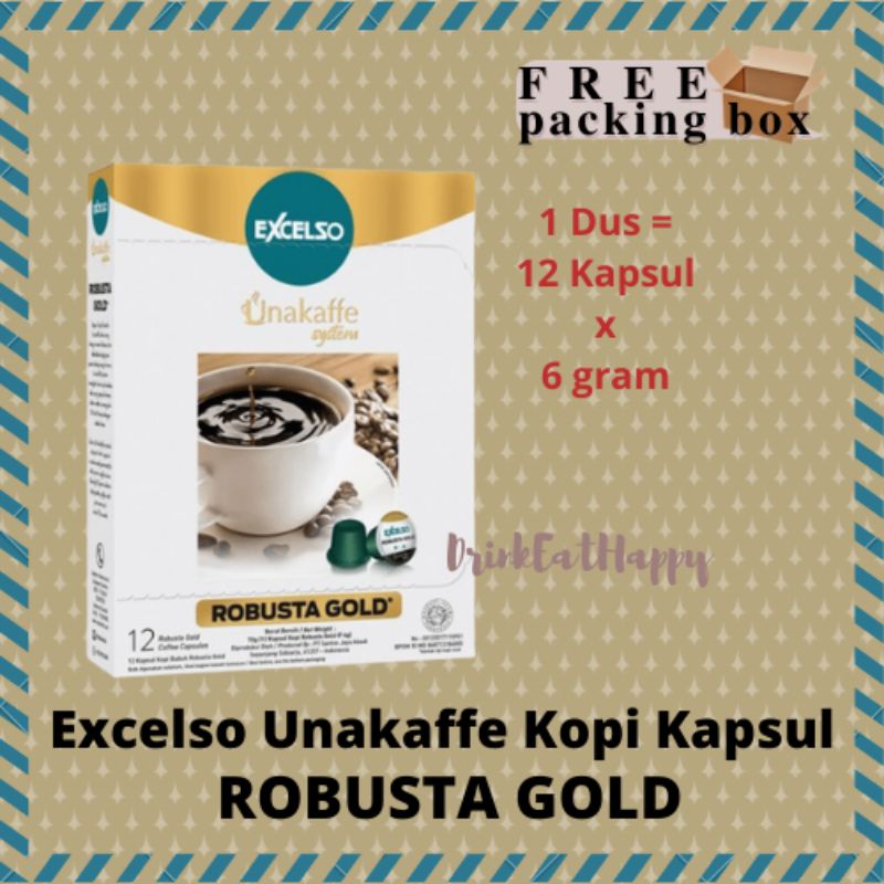 Jual Excelso UNAKAFFE ROBUSTA GOLD Kopi Kapsul Capsule Coffee | Shopee ...