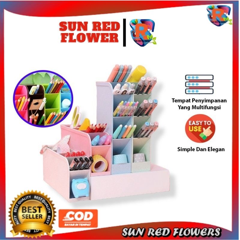 Jual SRF - Rak Penyimpanan Alat Tulis 4 Tingkat Kotak Pensil ...