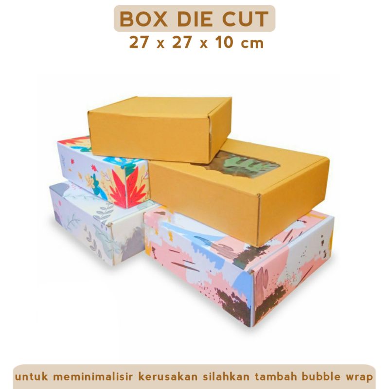 Jual KARDUS PUDDING - BOX DIE CUT 27x27x10 cm / KUE PACKING / HAMPERS ...