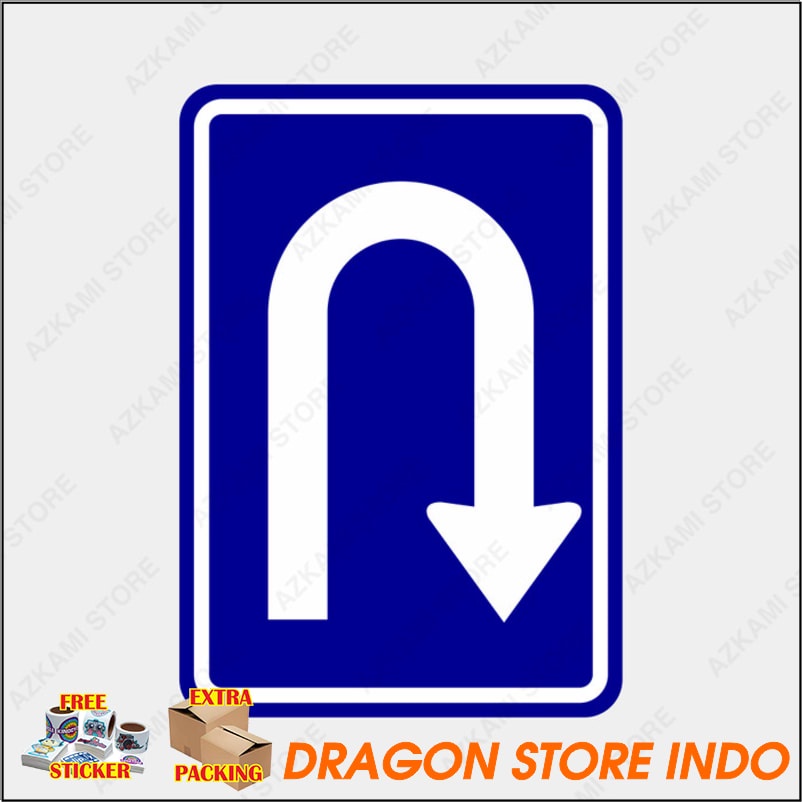 Jual Murah Rambu Putar Balik 35cm x 50cm Plat Alumunium Keren | Shopee ...