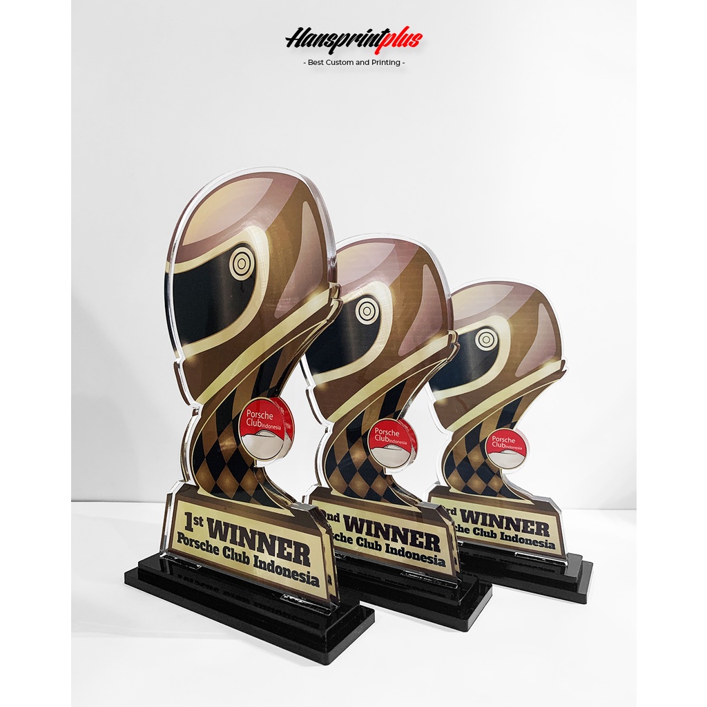 Jual Custom Trophy Plakat Piala Akrilik Acrylic SET BESAR (isi 3 ...