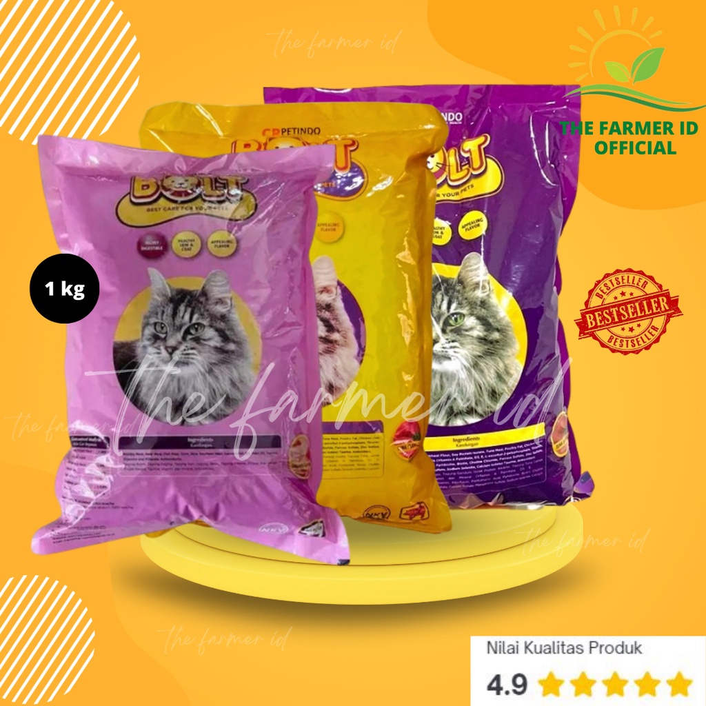 Jual Bolt Makanan Pakan Cat Food Kucing Dewasa / Adult Repack 1kg All ...