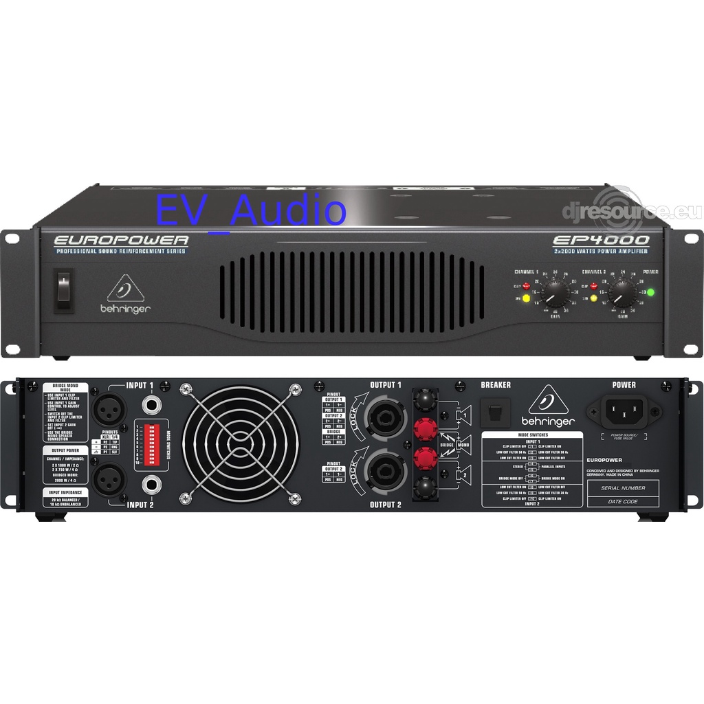 Jual Power Amplifier Behringer Europower EP 4000 / EP4000 / EP-4000 ...
