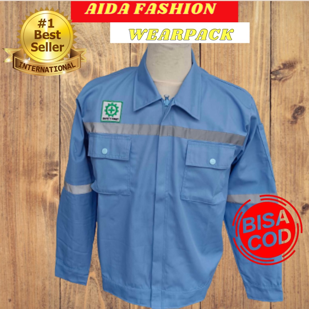 Jual MODEL POLOSAN Wearpack kemeja/atasan Safety Model lengan Panjang ...