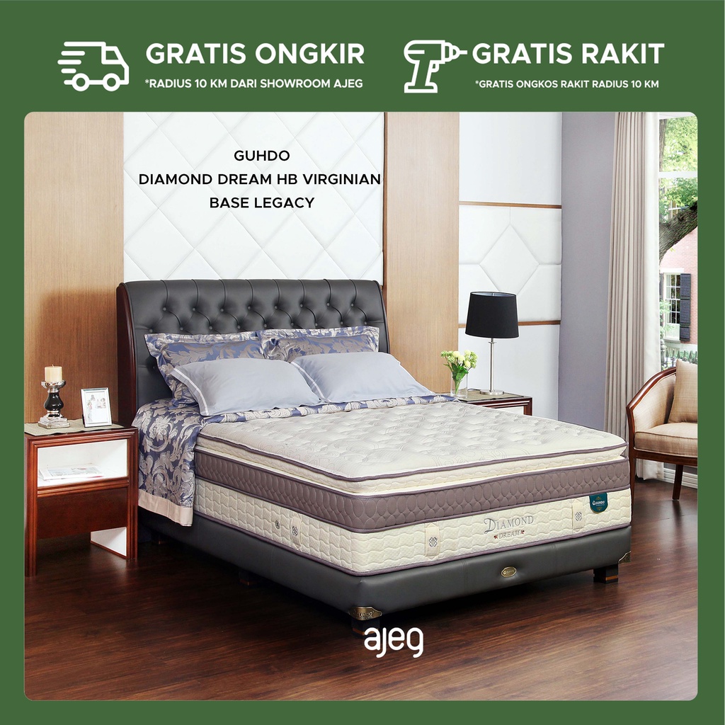 Jual AJEG.CO.ID x GUHDO - Springbed Diamond Dream HB Virginian Base ...