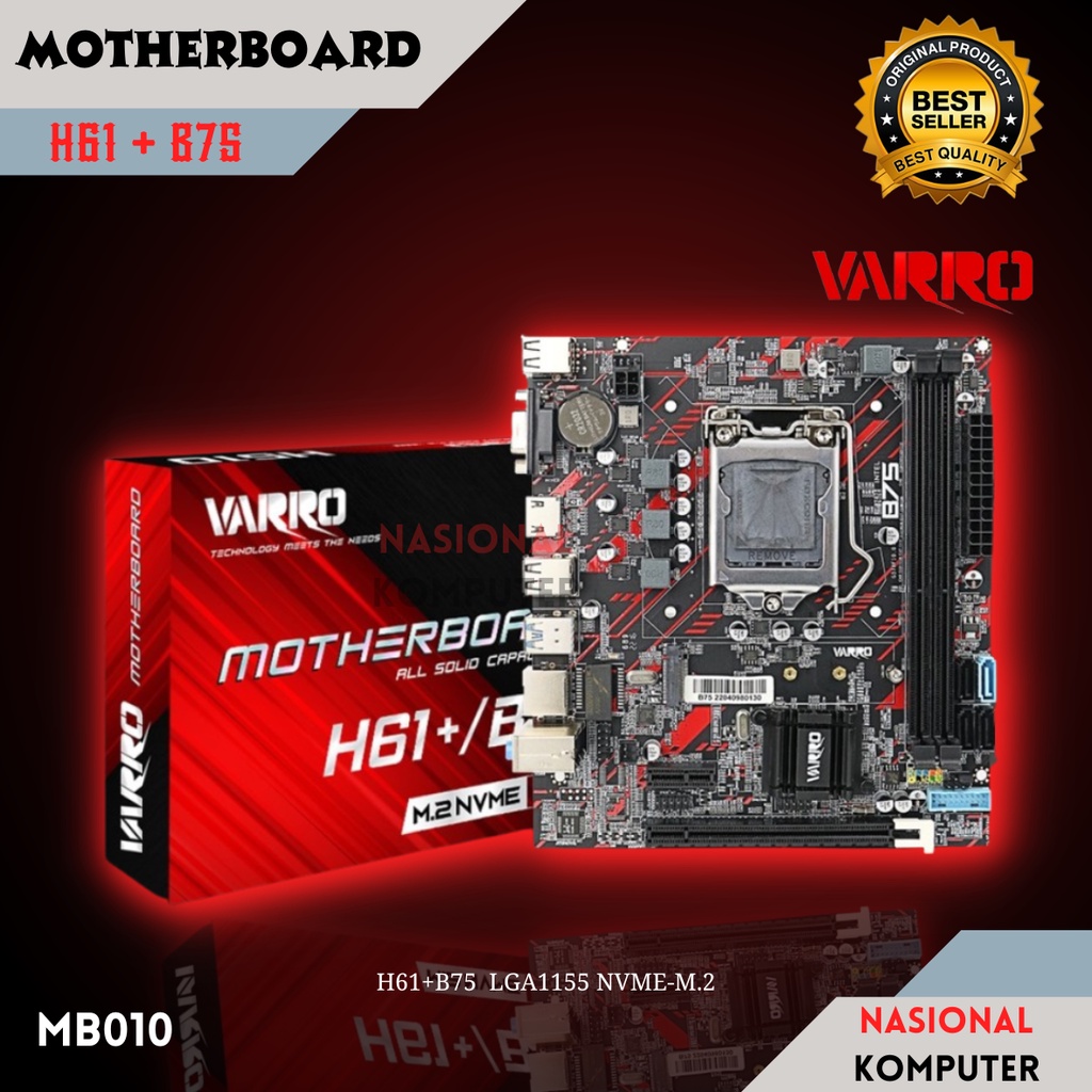 Jual Motherboard Varro H61+ socket LGA 1155 NEW | Mobo PC H61+ | Shopee ...