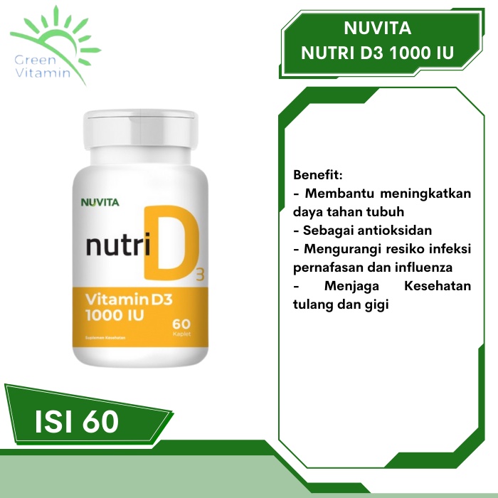 Jual Nuvita Nutri D3 1000 IU(60 caps) | Shopee Indonesia