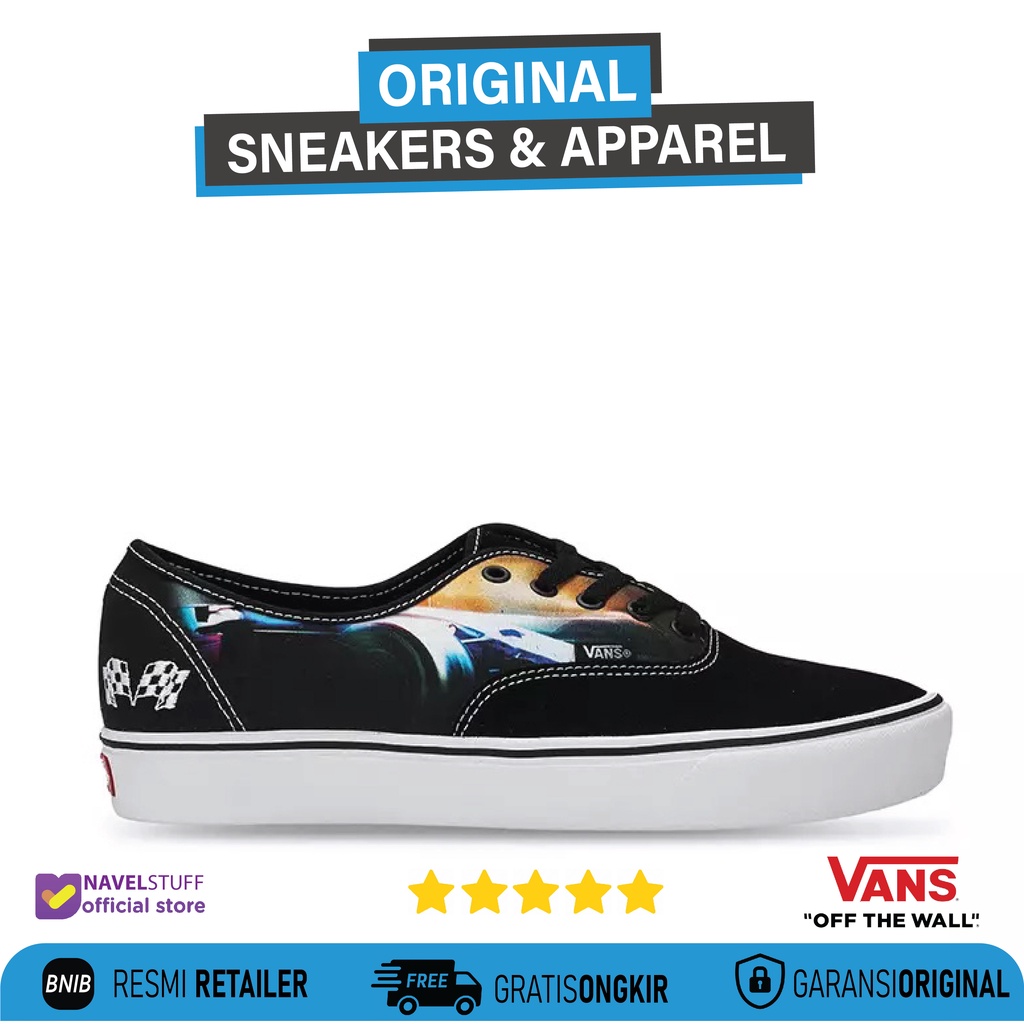 Jual VANS Authentic Comfycush Formula 66 Black Original Resmi BNIB ...