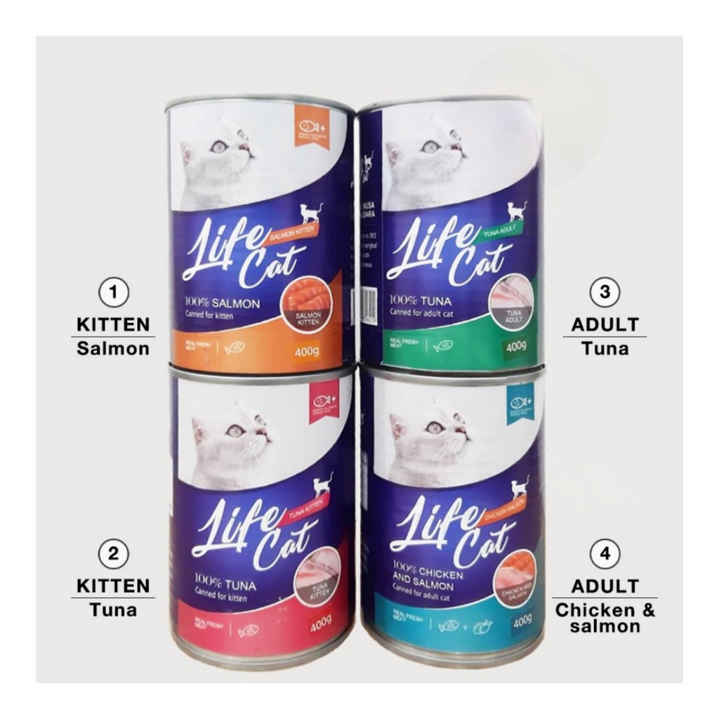 Jual Life Cat / Life Cat PLUS Kaleng 400gr - Makanan Kucing Basah ...