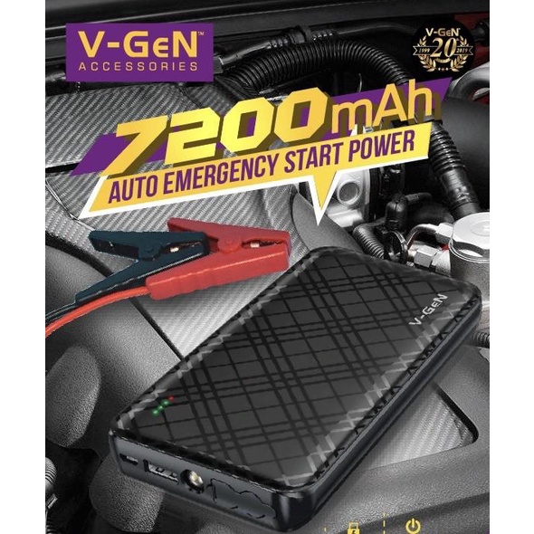 Jual Power Bank Jump Starter 7200Mah V-Gen Jumper Aki Mobil Vgen ...