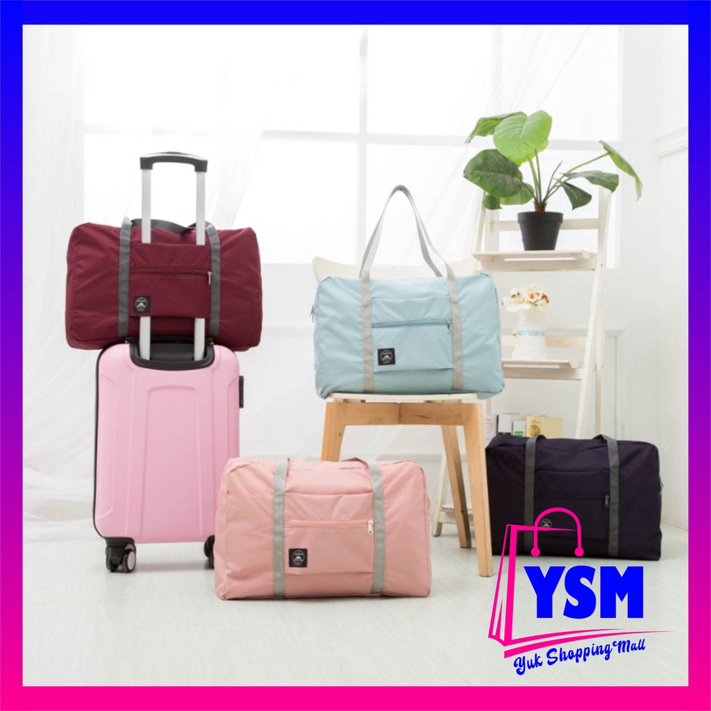 Jual YSM Tas Travel Lipat Motif Besar Foldable Travel Bag Hand Carry ...