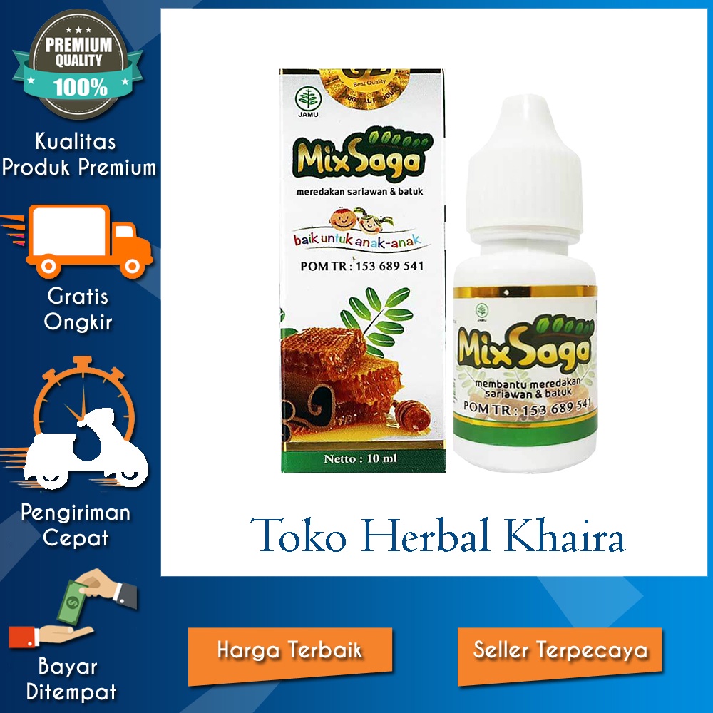 Jual MIX SAGA MIXSAGA OBAT BATUK SARIAWAN HERBAL TETES | Shopee Indonesia