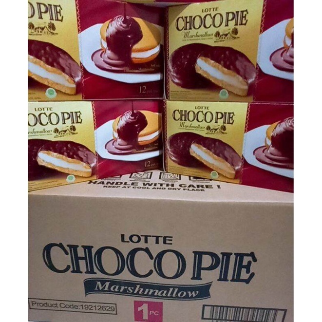 Jual 1 Karton Lotte Chocopie Isi 8 box / 1 Dus Choco Pie | Shopee Indonesia