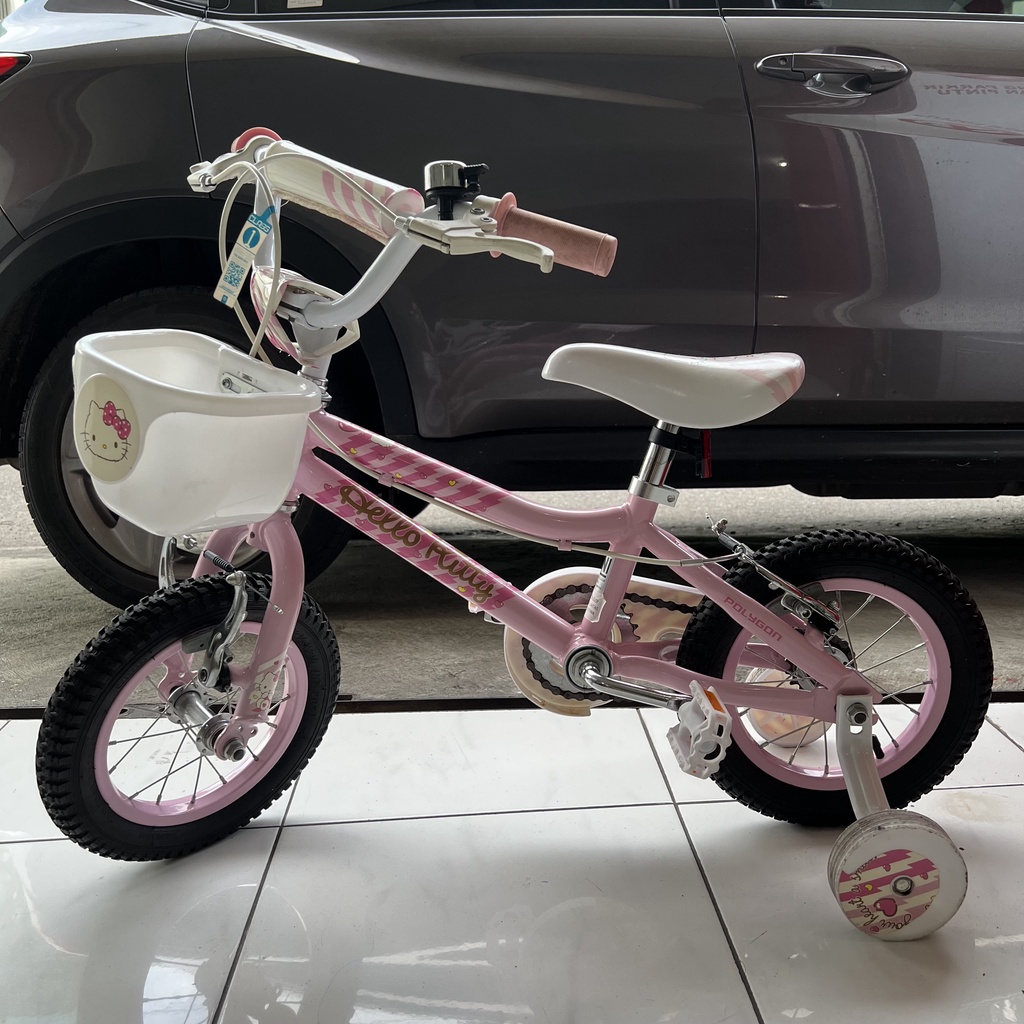 Jual Sepeda Anak Polygon HELLO KITTY 12 inch Second Bekas 12inch Roda 4 | Shopee Indonesia