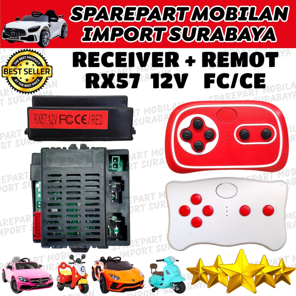 Jual RECEIVER RX57 12V FC/CE MODUL MESIN MOTOR MOBIL MAINAN ANAK ...