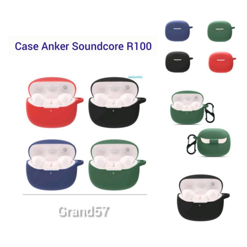 Jual Soft Case Silikon TWS Anker Soundcore R100 + carabiner | Shopee ...