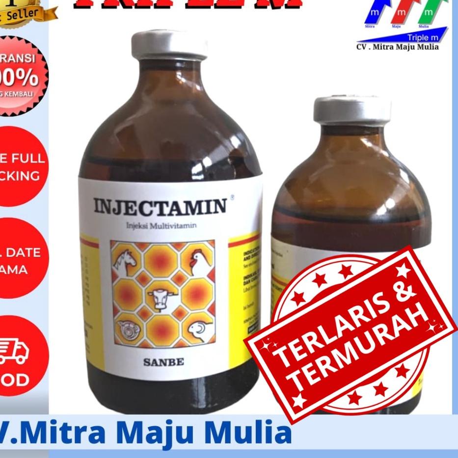 Jual Di⚡kon !! Injectamin 50 ml dan Injectamin 100 ml Vitamin Ternak PT ...