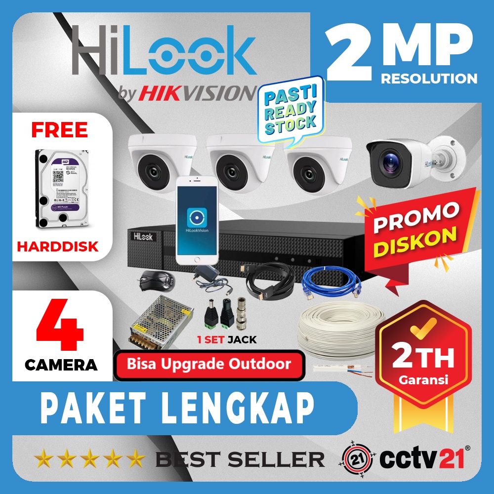 Jual Paket 4 Kamera cctv HILOOK by HikVision 2MP +DVR (by Hik Vision ... Jual Paket 4 Kamera cctv HILOOK by HikVision 2MP +DVR (by Hik Vision ...