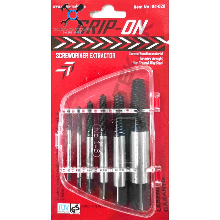Jual Mata Tap Balik SET isi 6 Pcs 84-020 GRIP ON / Screw Extractor Hand ...