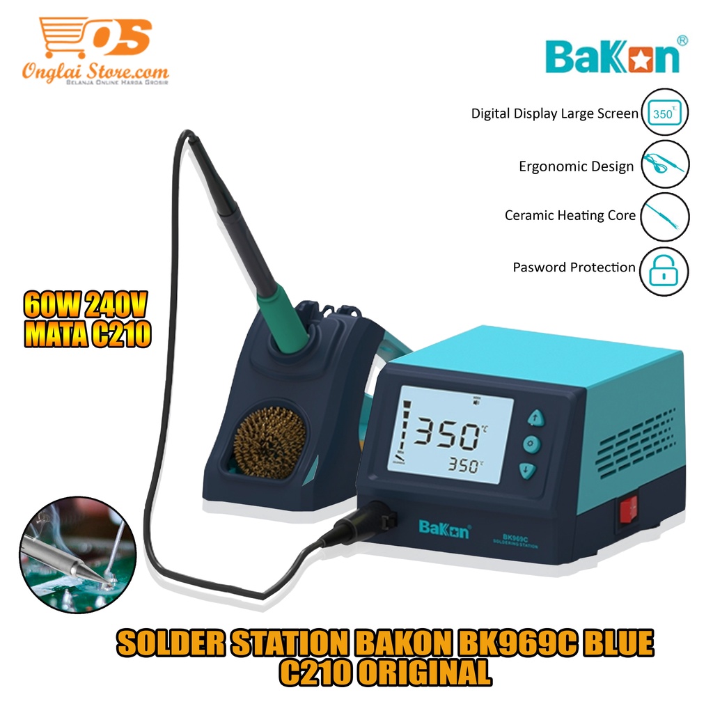 Jual Bakon BK969C Solder Station Soldering Iron Mata C210 Soldering ...
