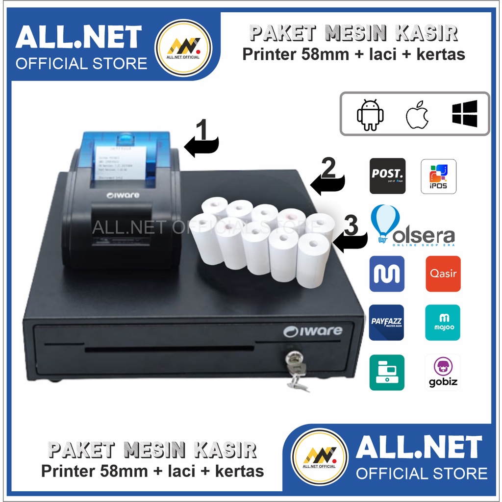 Jual Paket Mesin Kasir Android Thermal 58mm Support Aplikasi Kasir Mobile | Shopee Indonesia
