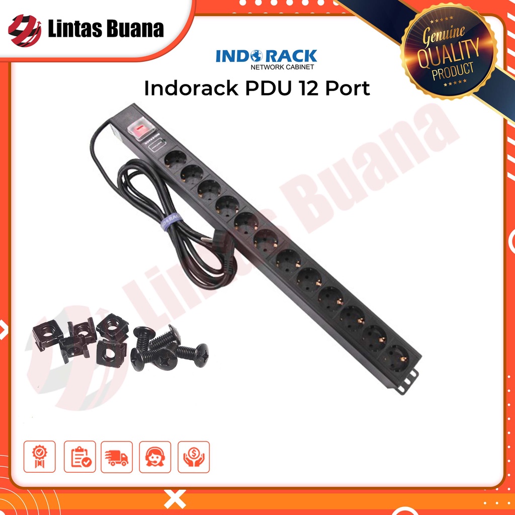 Jual PDU 12 OUTLET PDU12G - POWER DISTRIBUTION UNIT INDORACK RACK ...