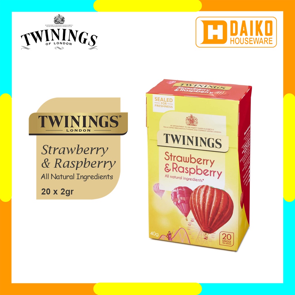 Jual Teh Celup Twinings Strawberry & RaspberryTea Bags 20 x 2 gr ...