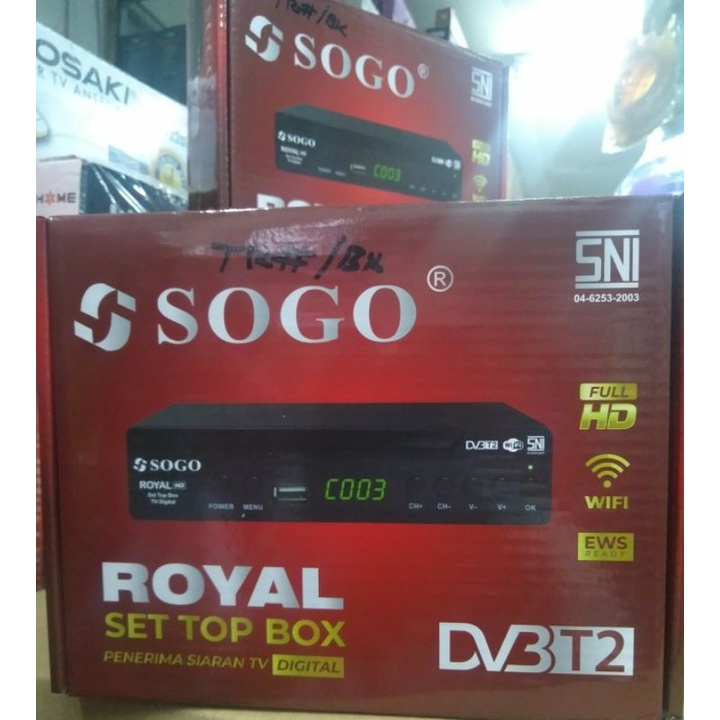 Jual SET TOP BOX TVB - T2 SOGO ROYAL HD Free Kable HDMI 1m | Shopee Indonesia