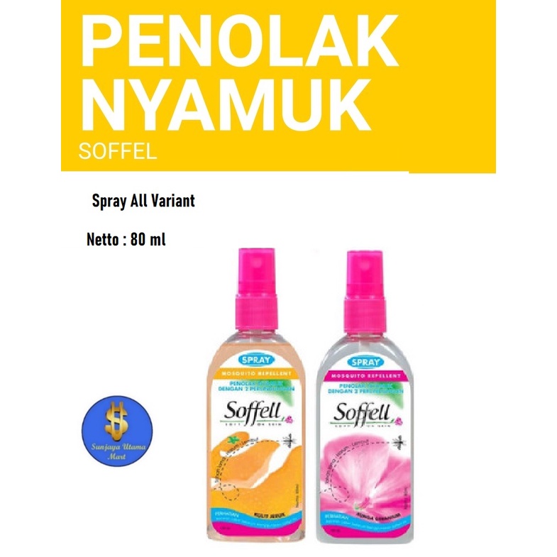 Jual Soffell Spray Anti Nyamuk 80ml All Variant-Spray Anti Nyamuk Soffell | Shopee Indonesia