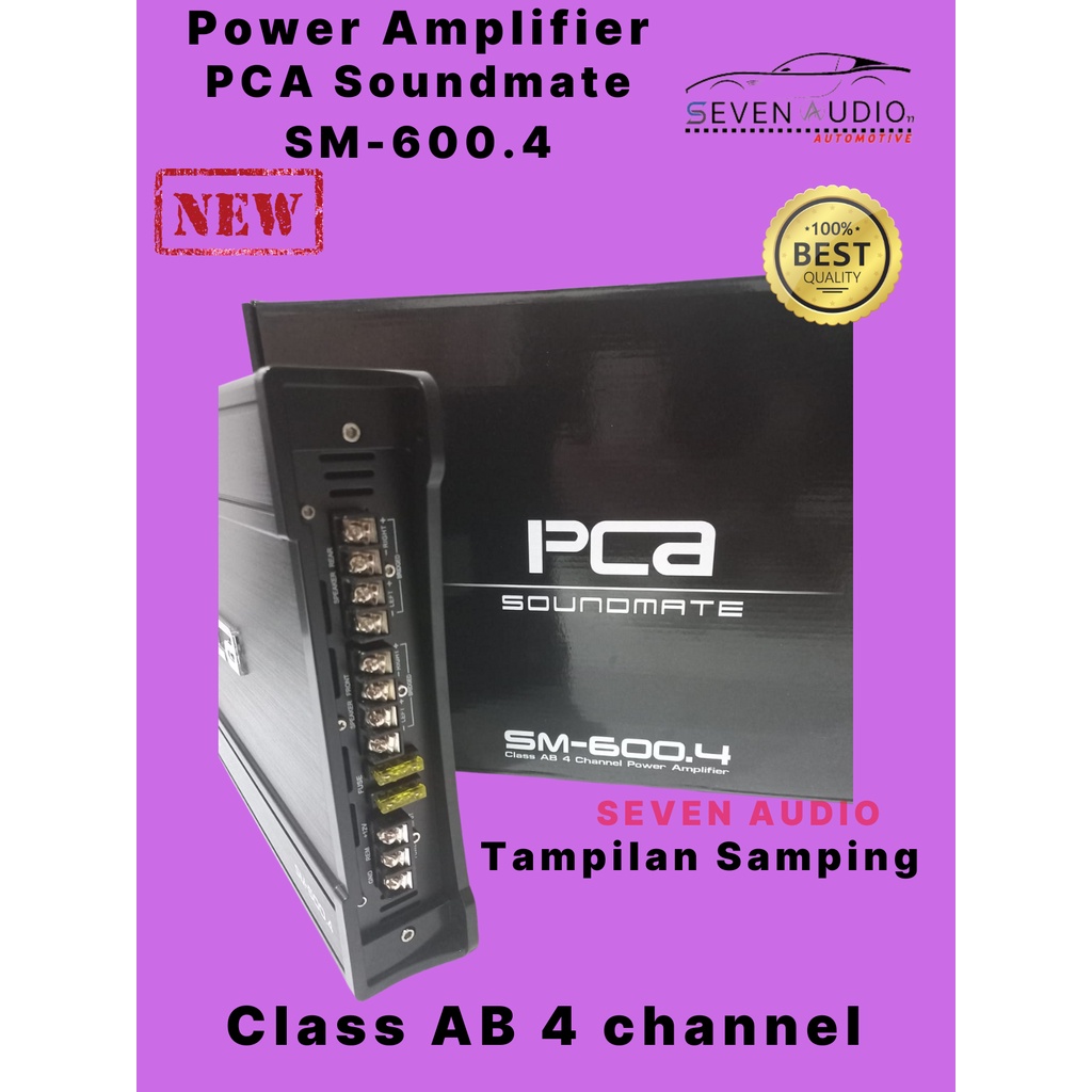 Jual PCA 4 Channel Power SM600.4 Class AB - Power PCA soundmate SM 600. ...