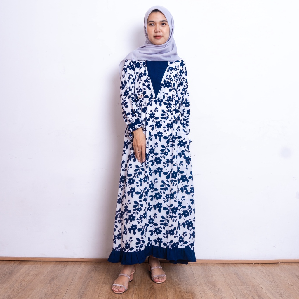 Jual Brandtastic - Gamis Wanita GE 21 Navy | Shopee Indonesia