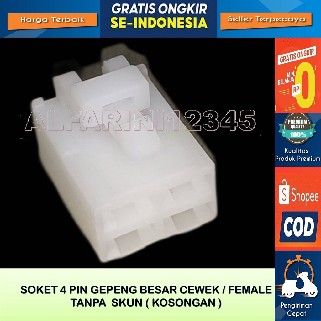 Jual Soket Kabel 4 Pin Besar Cewek Female Tanpa Skun Bahan NylonTahan ...