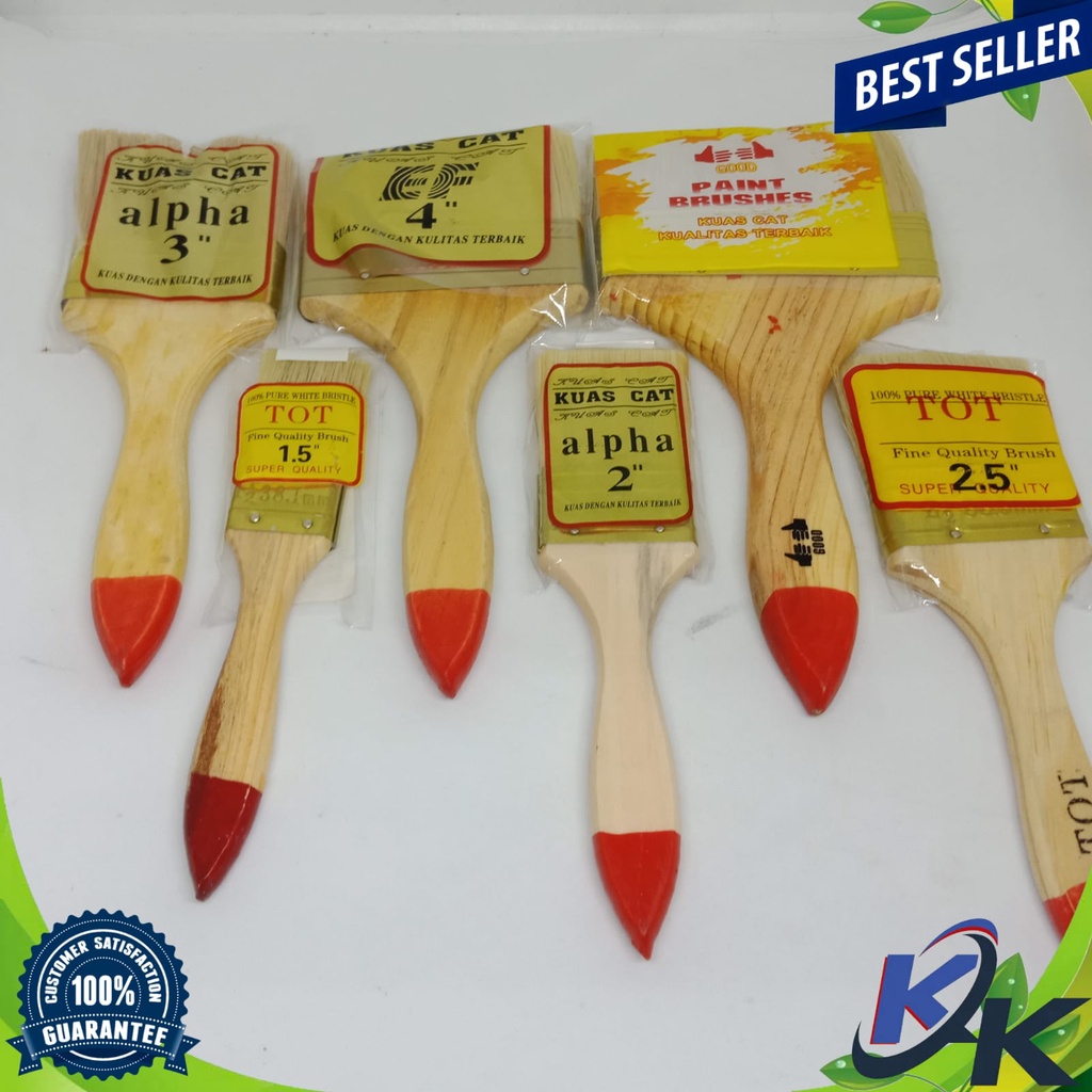 Jual Kuas Cat 1 inch 1.5 inch 2 inch 2.5 inch 3 inch 4 inch Kuas Cat ...