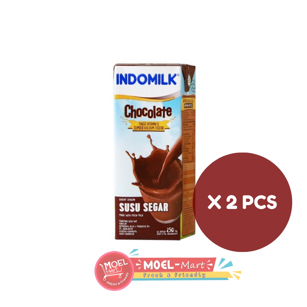 Jual INDOMILK UHT Chocolate 2pcs x 250ml | Shopee Indonesia