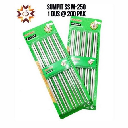 Jual SY*Sumpit Stainless 5set M250 /SUMPIT STAINLESS MOTIF 1 PACK ISI ...