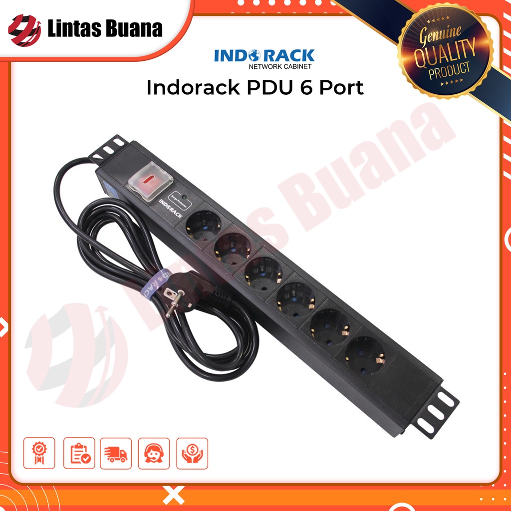 Jual PDU 6 OUTLET PDU6G - POWER DISTRIBUTION UNIT INDORACK RACK SERVER ...