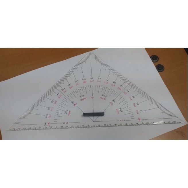 Jual nautical triangle navigational Protractor,segitiga navigasi peta ...