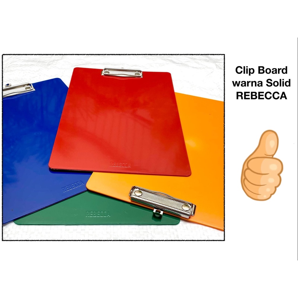 Jual Clipboard F4 Rebecca Plastik Tebal - Papan Alas Ujian Ukuran Folio ...