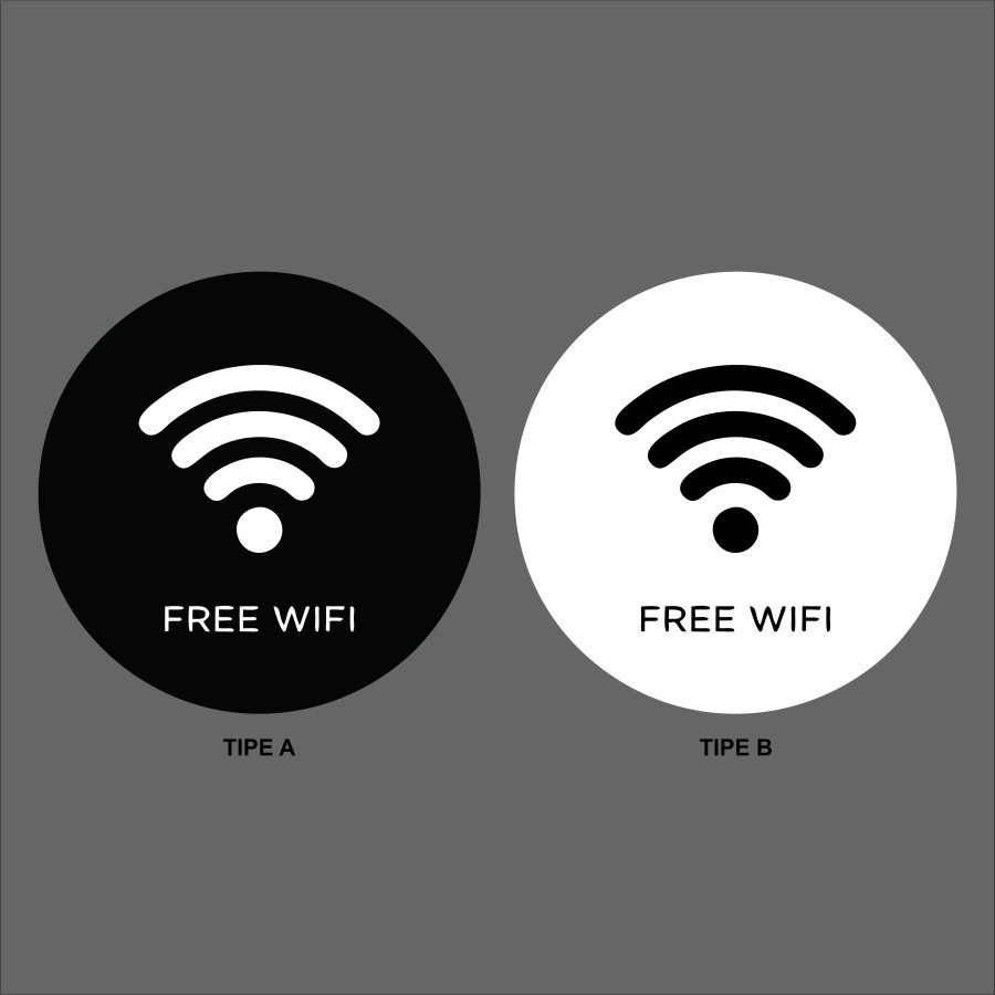 Jual Free Wifi | Sign Board Akrilik | Papan Tanda Wifi | Sign Label ...