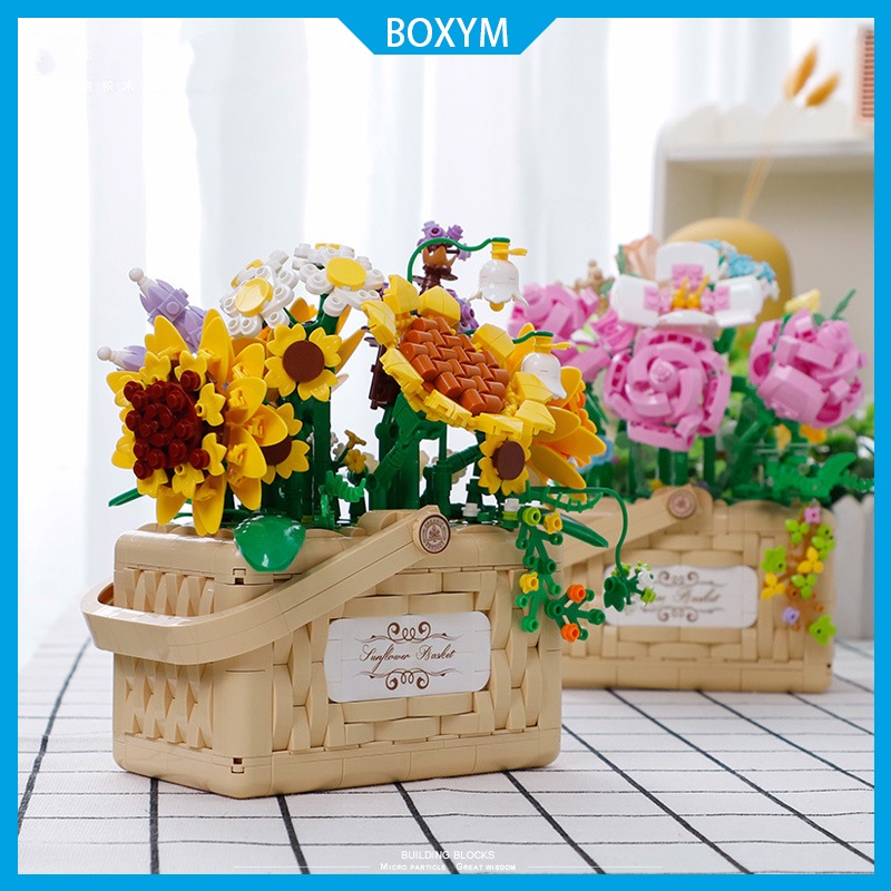 Jual Building Block Flowers / Bouquet Gift / DIY Blok Bricks Keranjang ...
